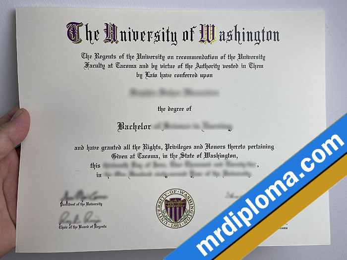 University of Washington Custom Printable Degree Certificate | Printable Diploma