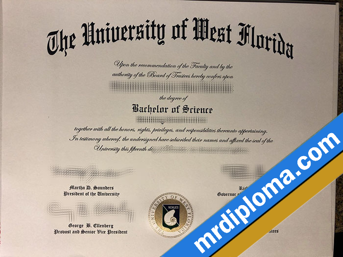 University of West Florida Custom Printable Degree Certificate ...