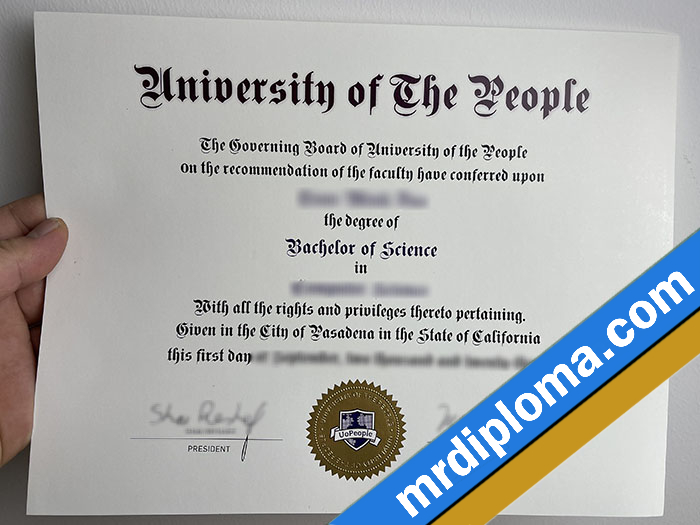 University of the People Custom Printable Degree Certificate | Printable Diploma