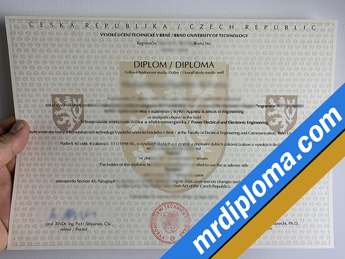 VysokéučenítechnickévBrně (VUT) Custom Printable Diploma | Printable Diploma