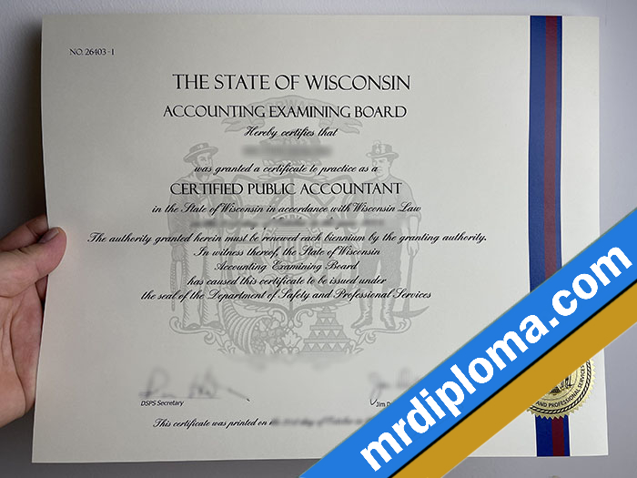 Wisconsin CPA Custom Printable Certificate Diploma | Printable Diploma